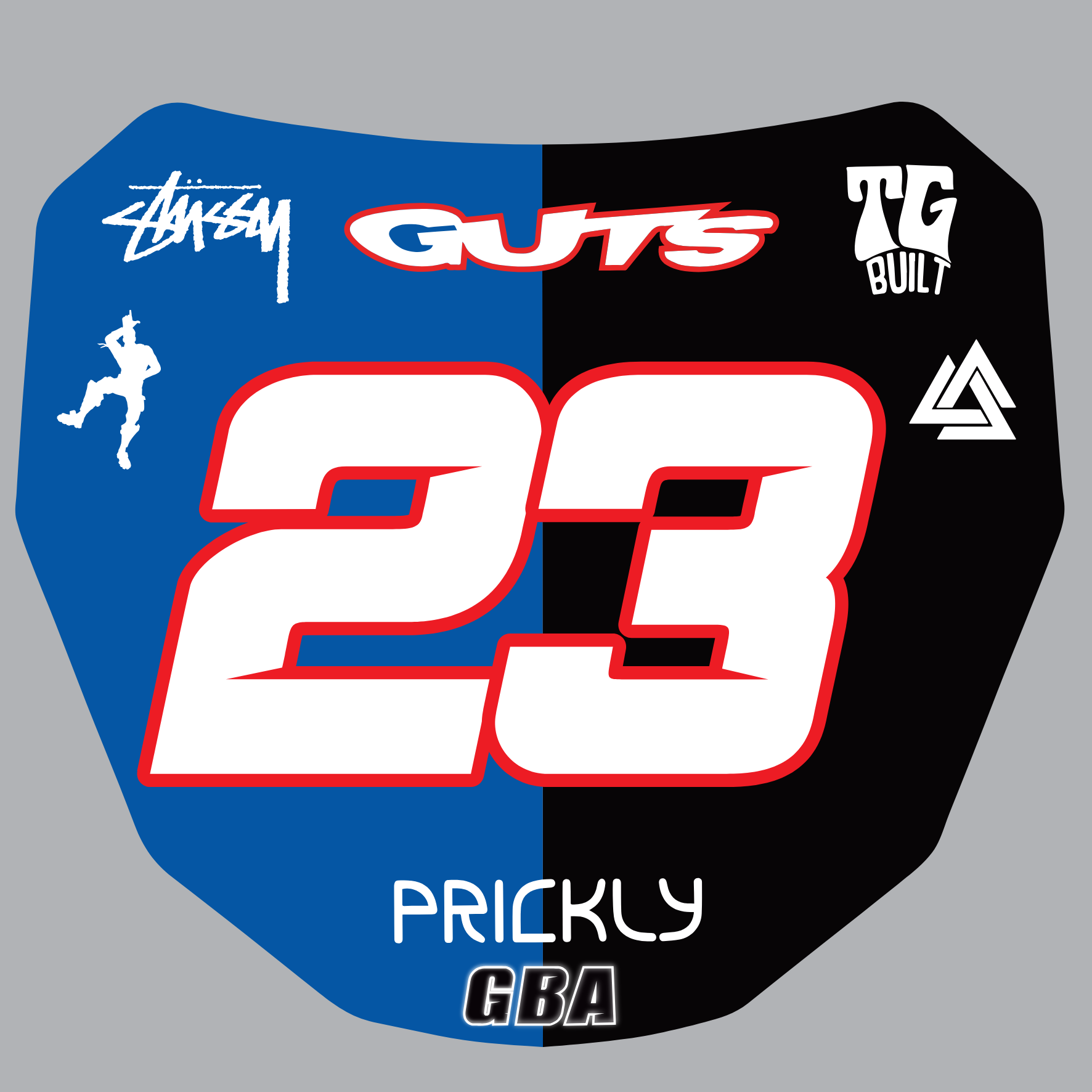 ODI / Surron downhill race plate sticker decal half colour – Peninsula ...